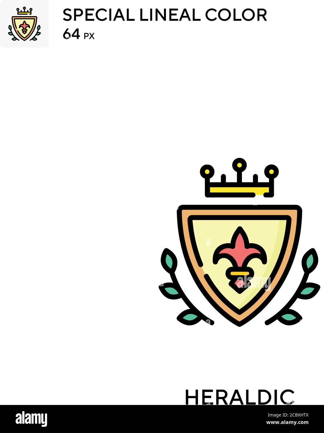 Heraldic Special lineal color vector icon. Heraldic icons for your ...