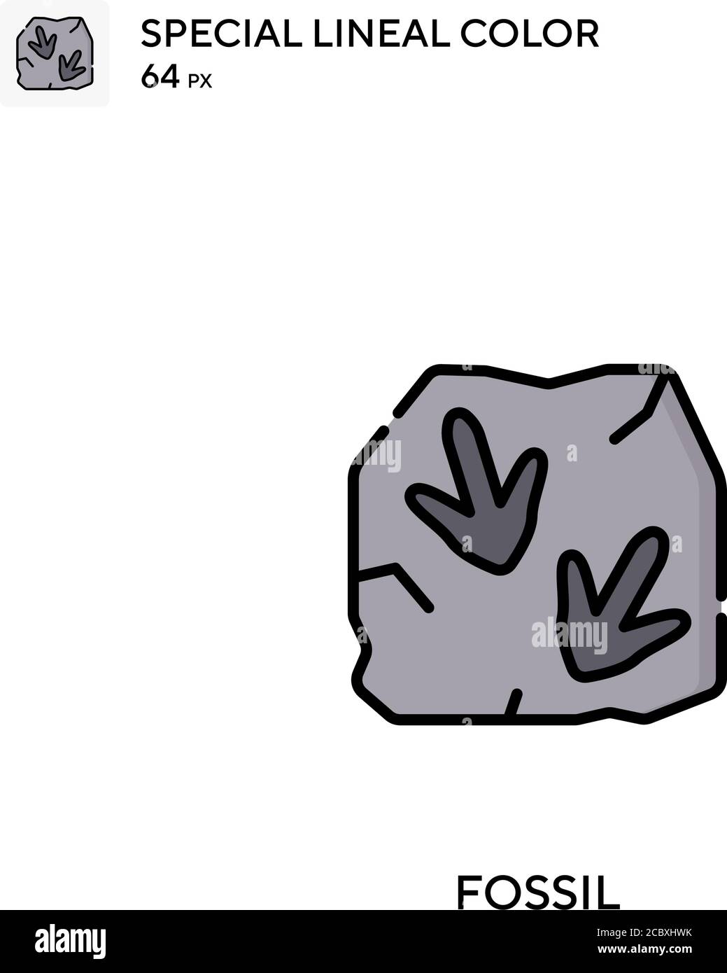 Fossil Special lineal color vector icon. Fossil icons for your business project Stock Vector ...