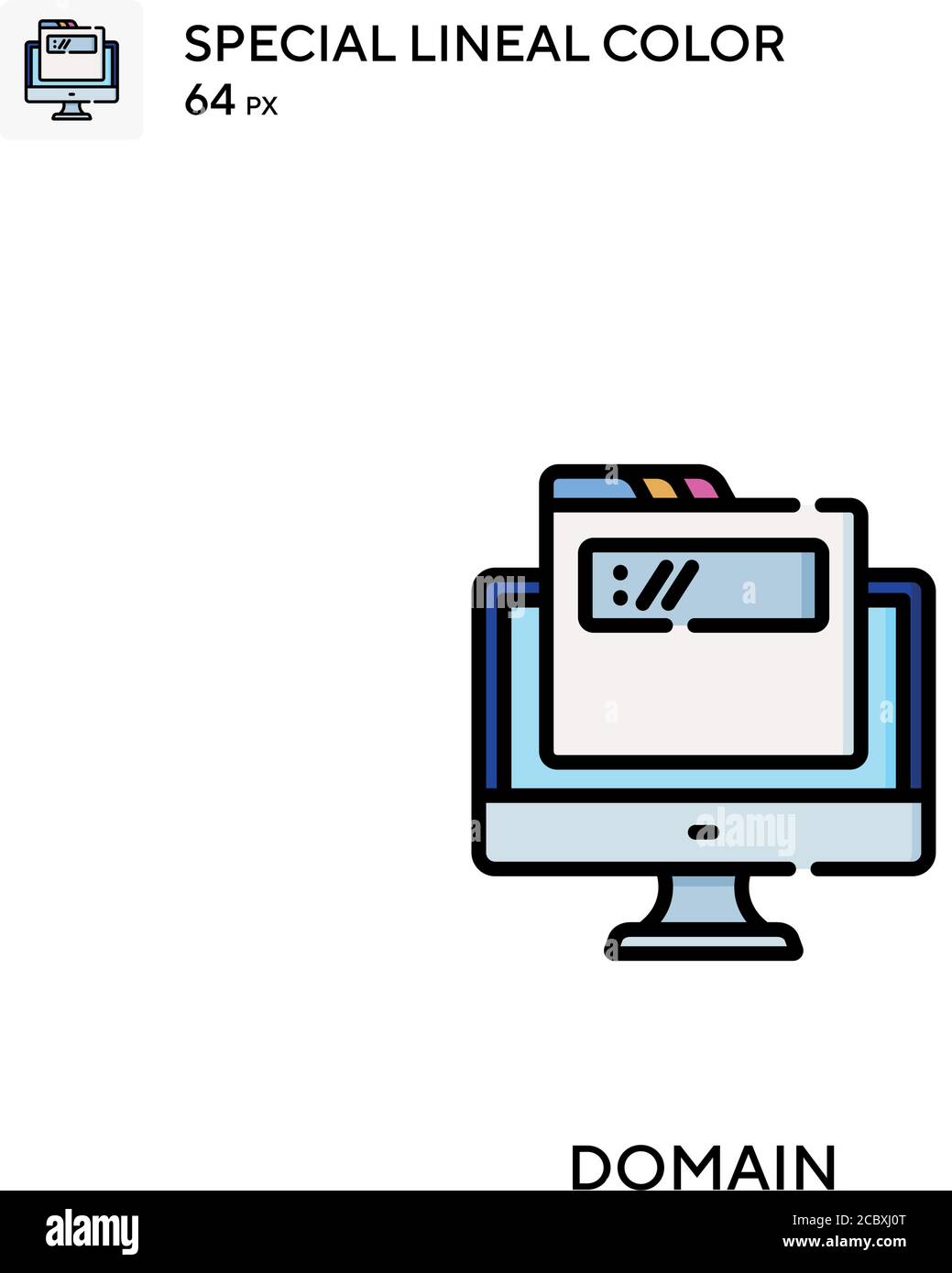 Domain Special lineal color vector icon. Domain icons for your business ...