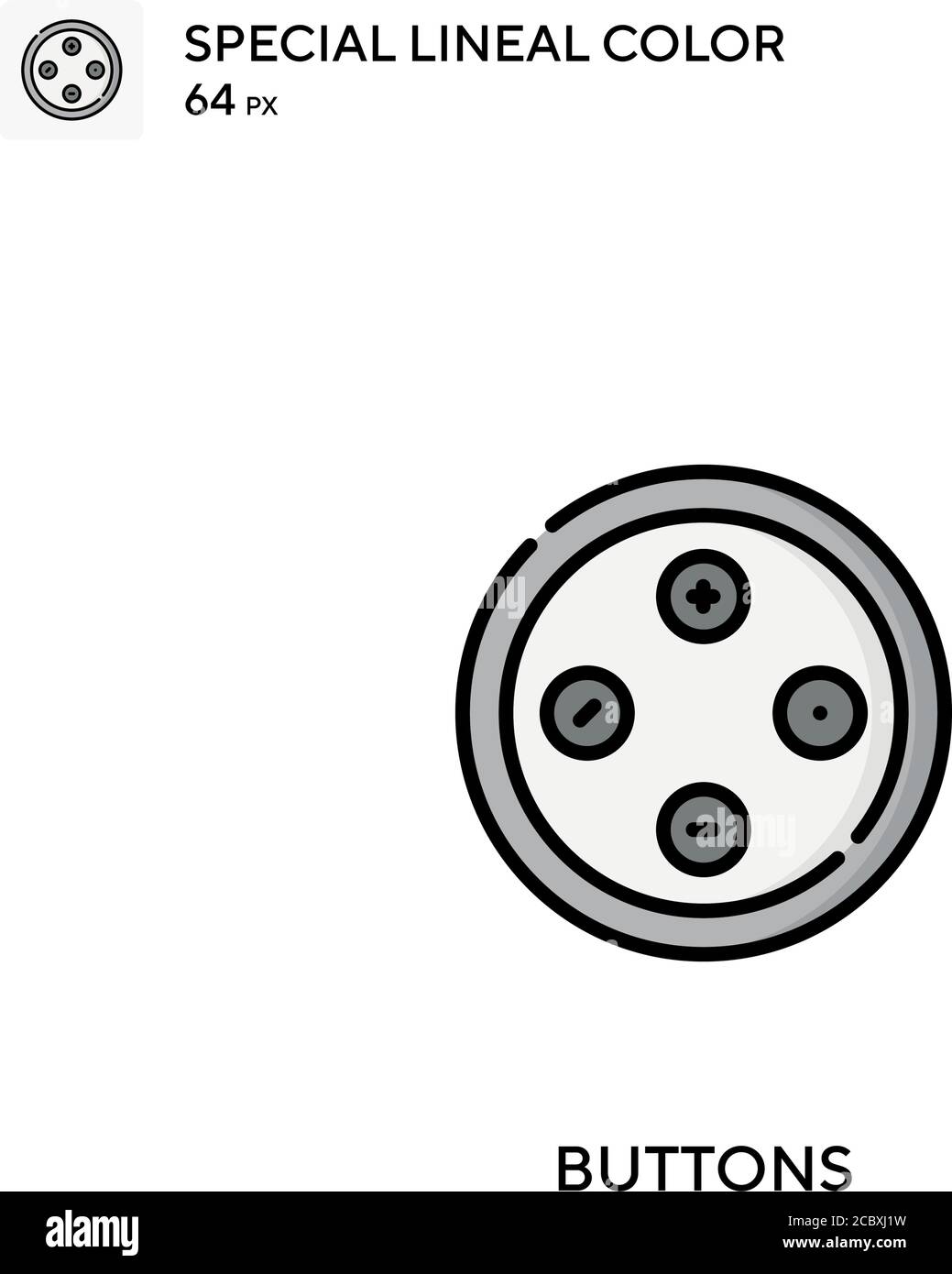 Buttons Special lineal color vector icon. Buttons icons for your ...