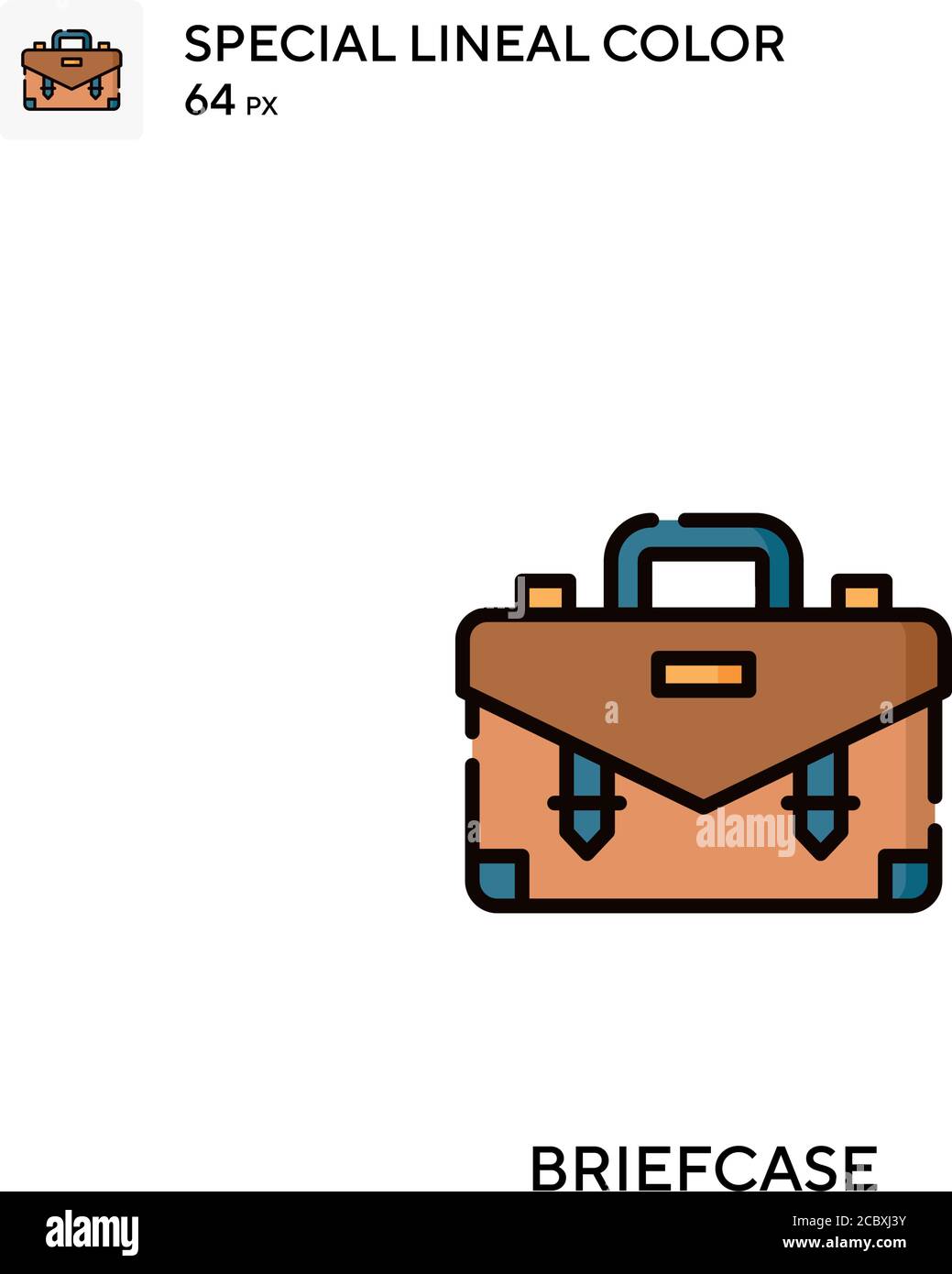Briefcase Special lineal color vector icon. Briefcase icons for your ...