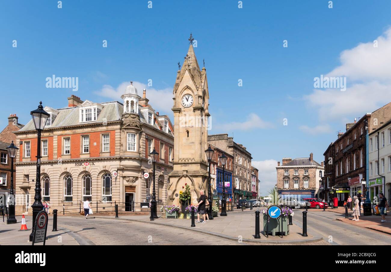 The Musgrave Monument or clock tower in Penrith town centre, Cumbria ...