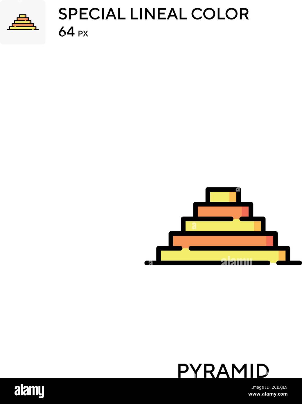 Pyramid Special lineal color vector icon. Pyramid icons for your ...