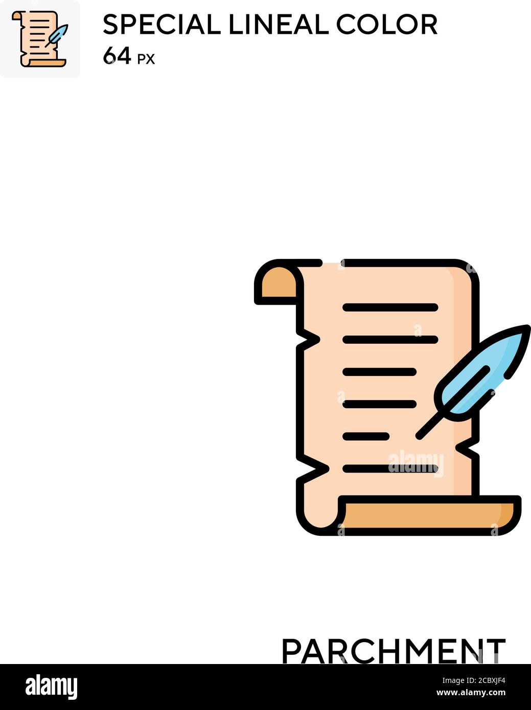 Parchment Special lineal color vector icon. Parchment icons for your ...