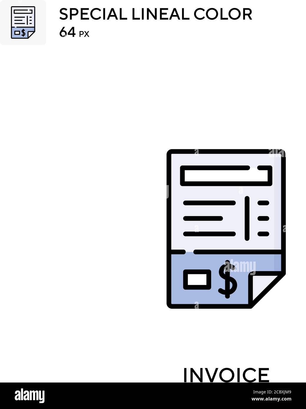 Invoice Special lineal color vector icon. Invoice icons for your ...