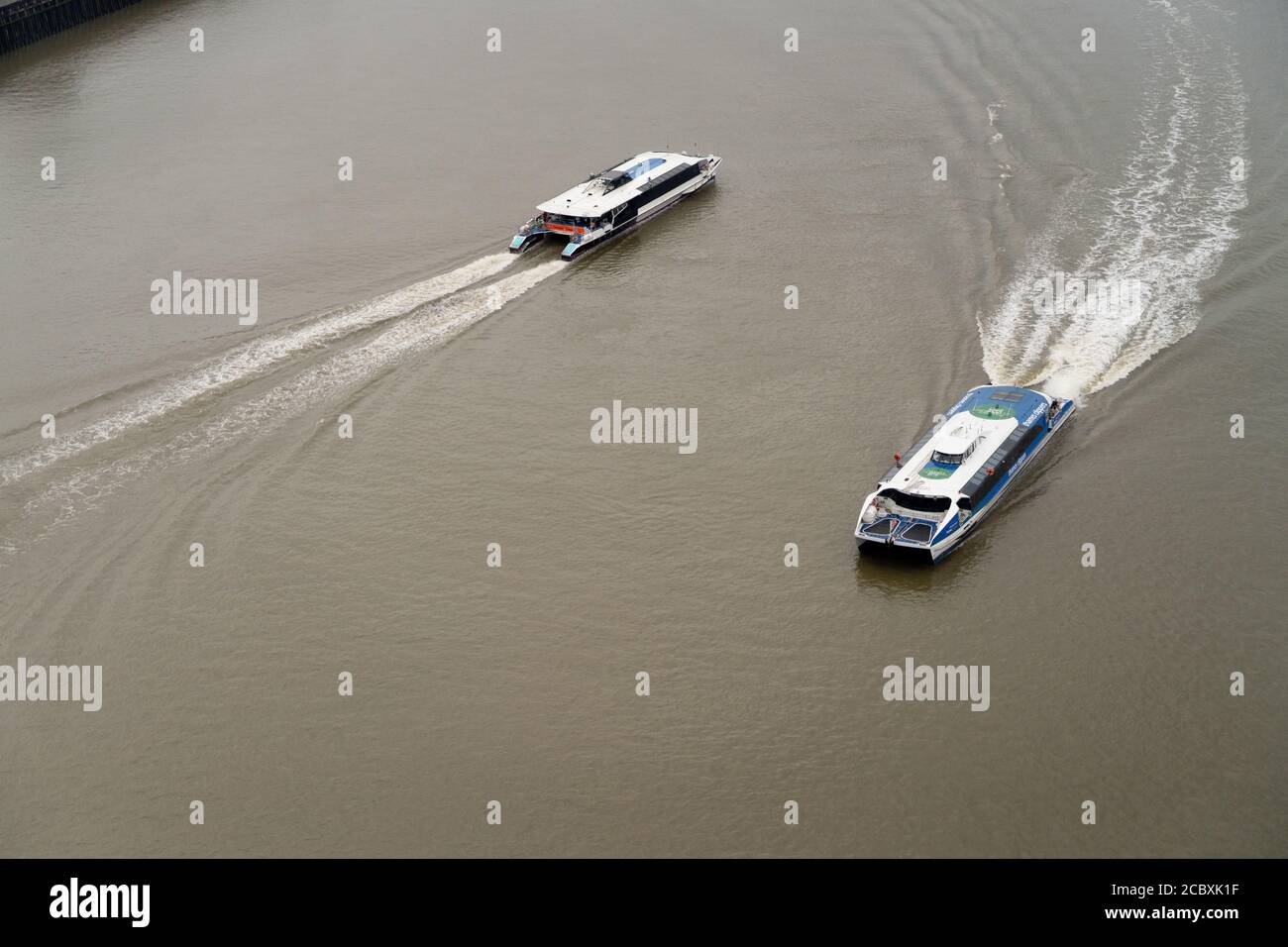 Thames clippers river service Stock Photo - Alamy