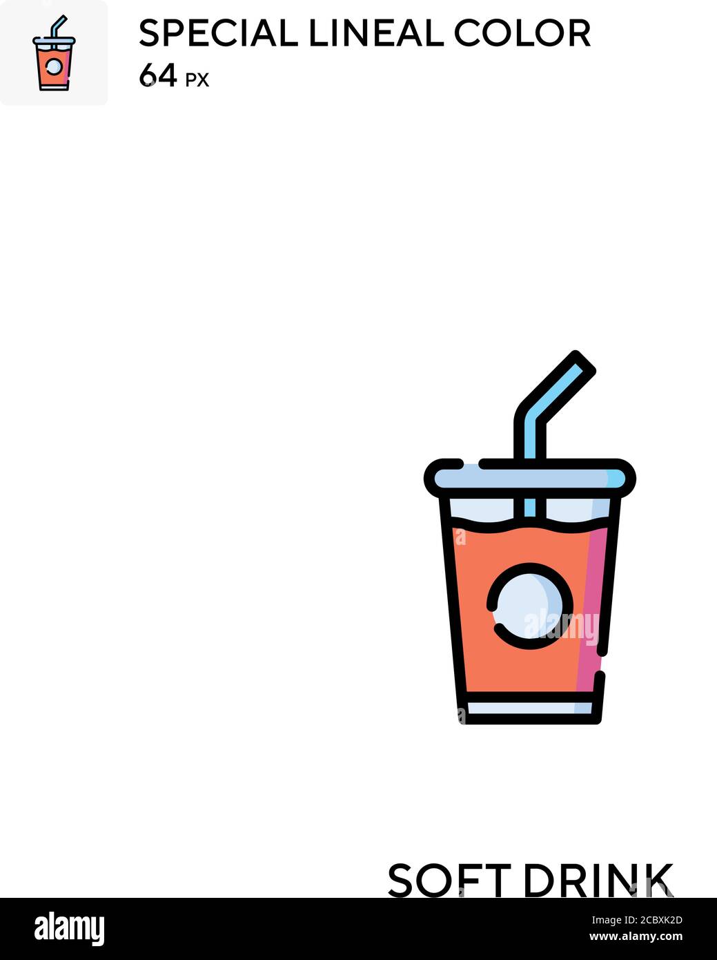 Soft drink Special lineal color vector icon. Soft drink icons for your business project Stock ...