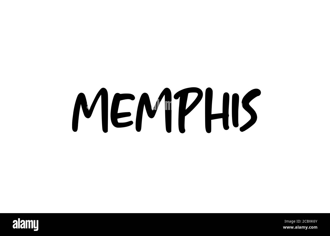 Memphis city handwritten typography text word hand lettering. Modern ...