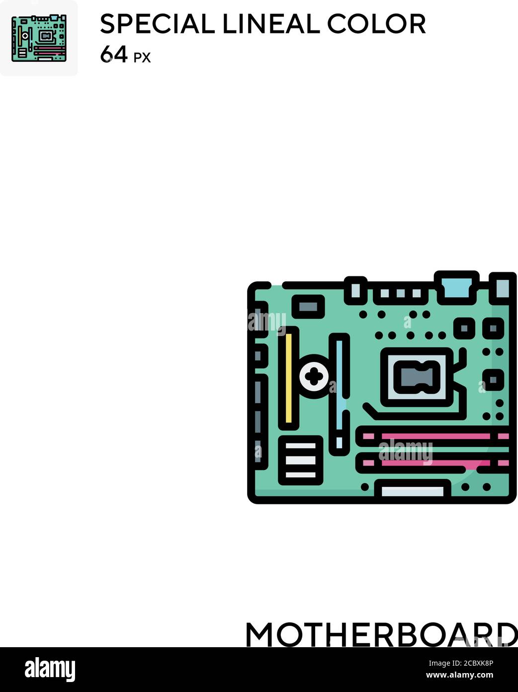 Motherboard Special lineal color vector icon. Motherboard icons for ...