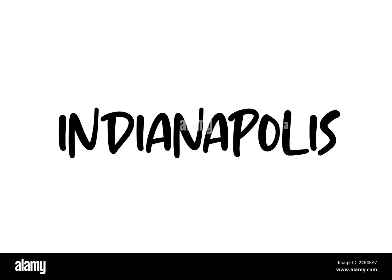 Indianapolis city handwritten typography text word hand lettering ...
