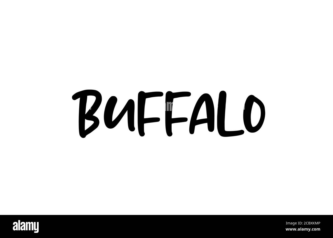Buffalo city handwritten typography text word hand lettering. Modern ...