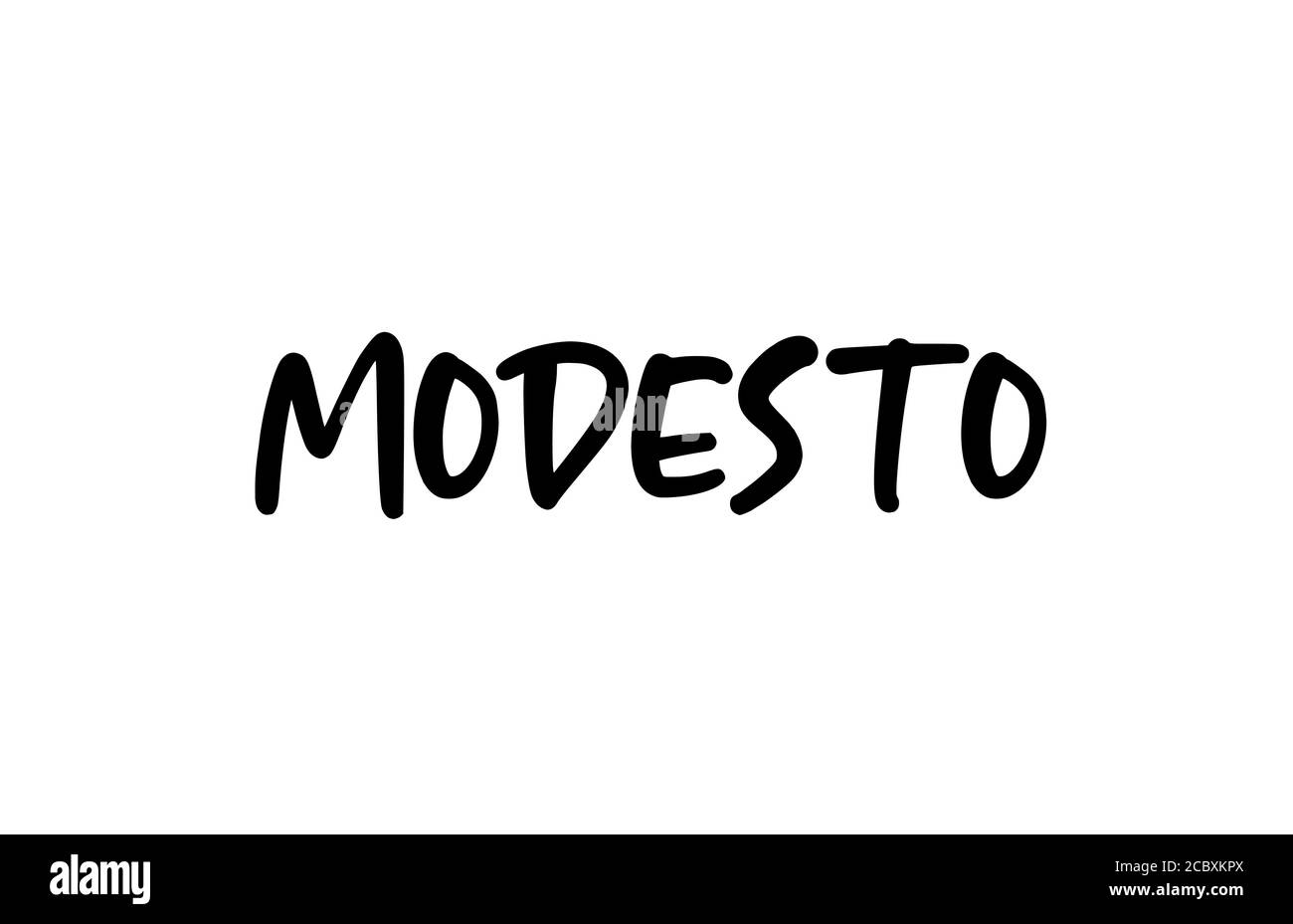 Modesto city handwritten typography text word hand lettering. Modern ...