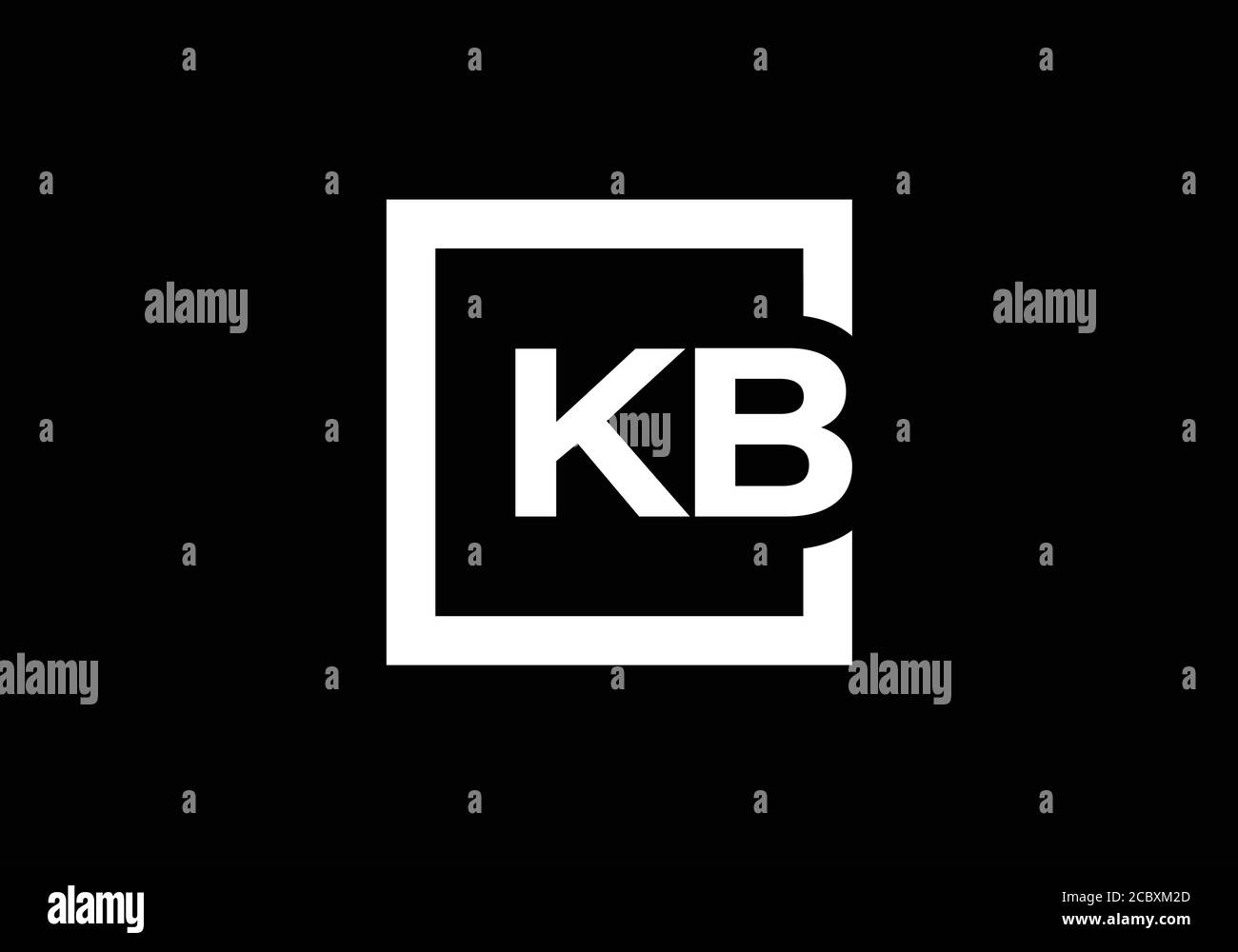 Initial Monogram Letter K B Logo Design Vector Template. K B Letter ...