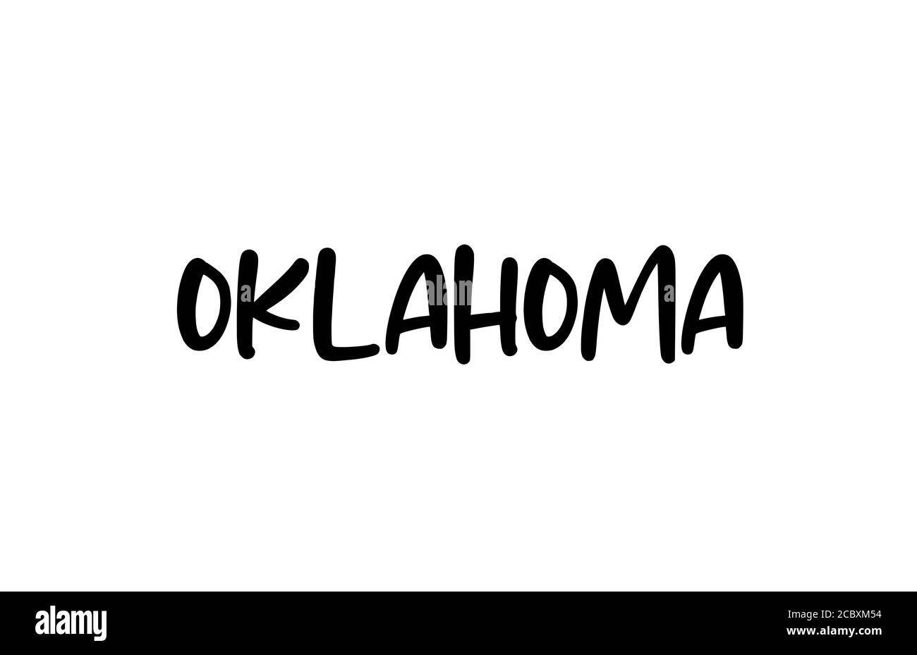 Oklahoma city handwritten typography text word hand lettering. Modern ...