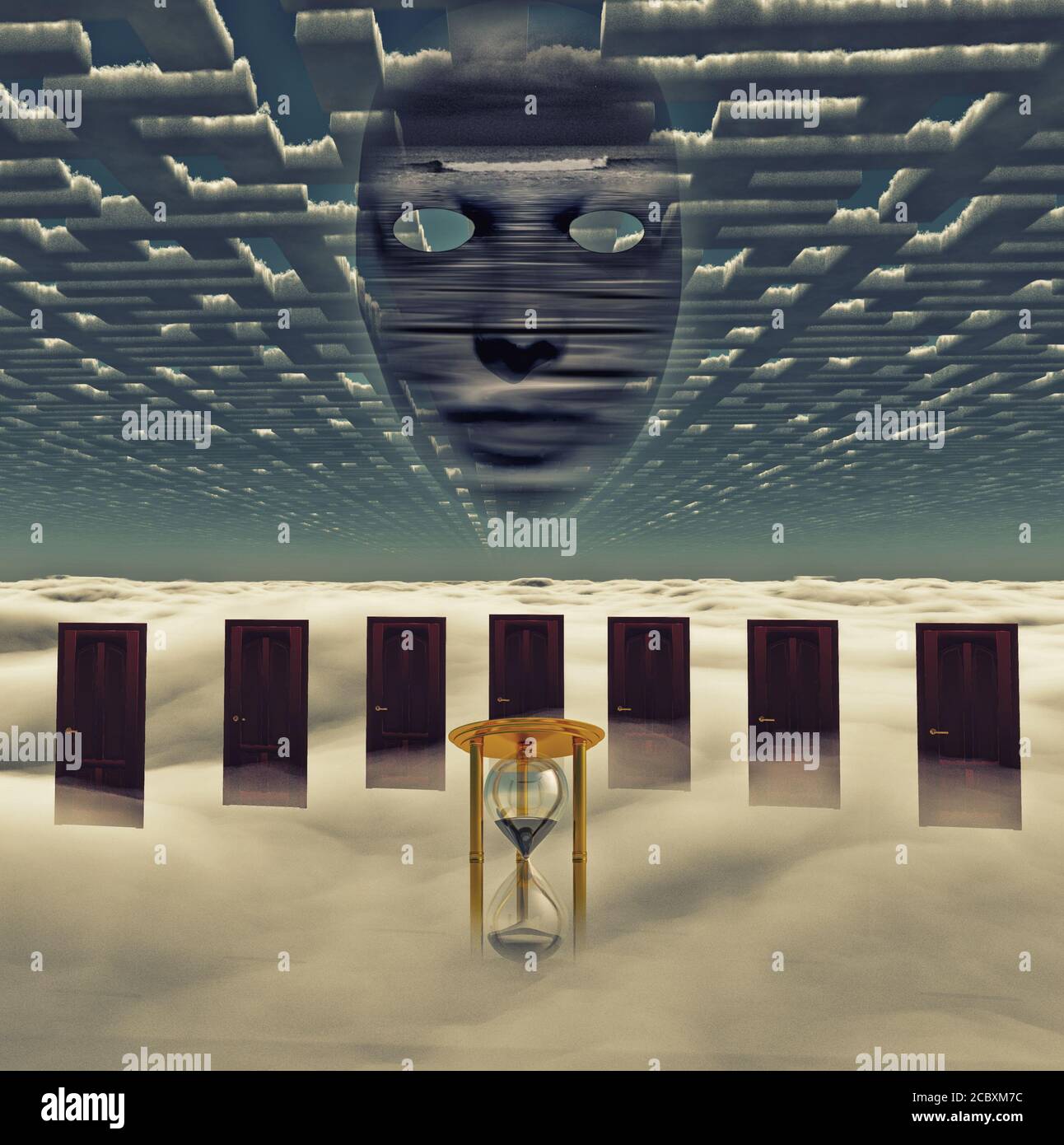 Seven Doors Stock Photo - Alamy