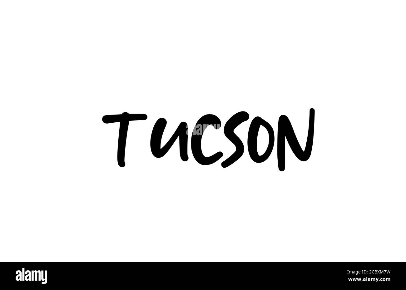 Tucson city handwritten typography text word hand lettering. Modern ...