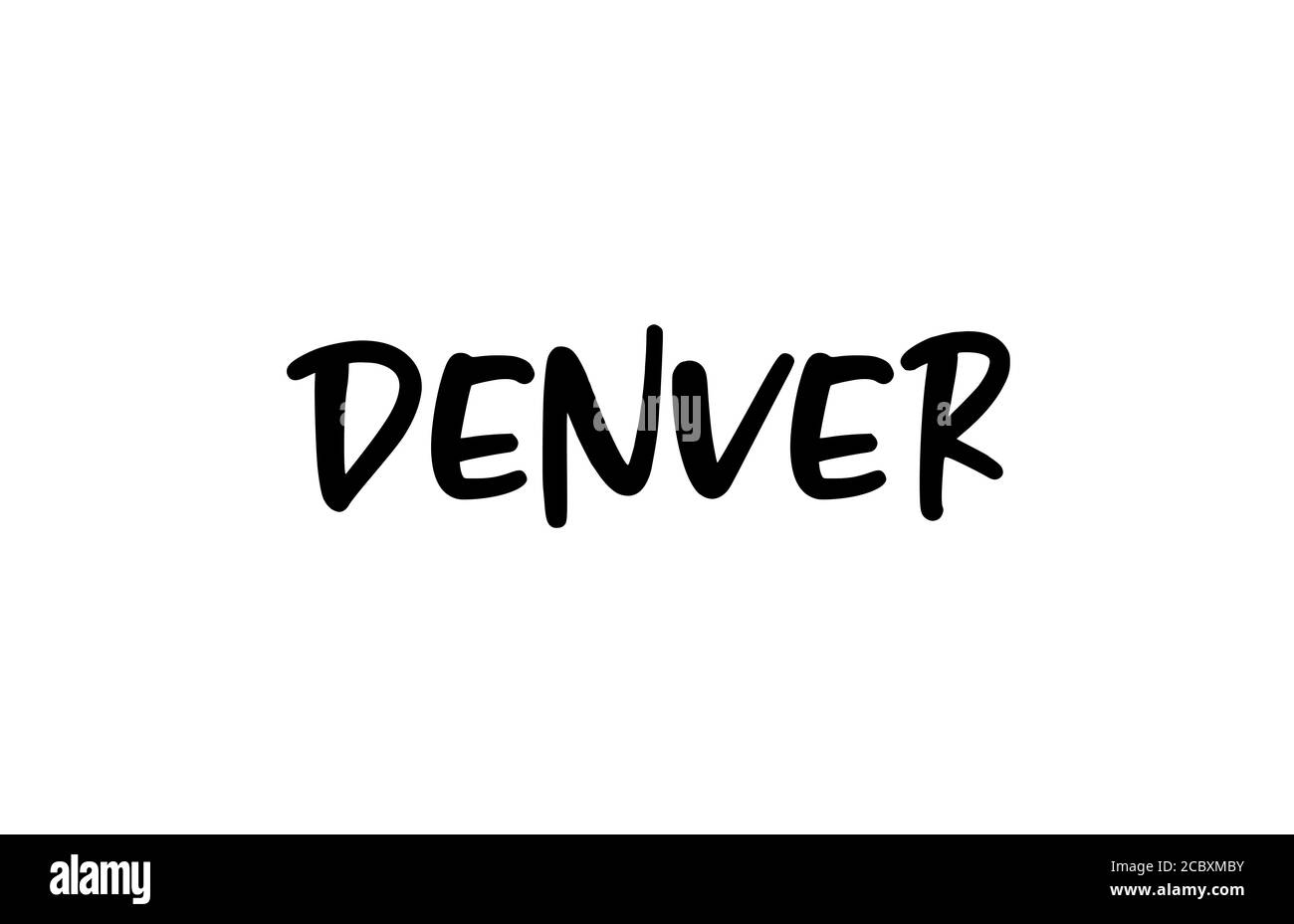Denver city handwritten typography text word hand lettering. Modern ...