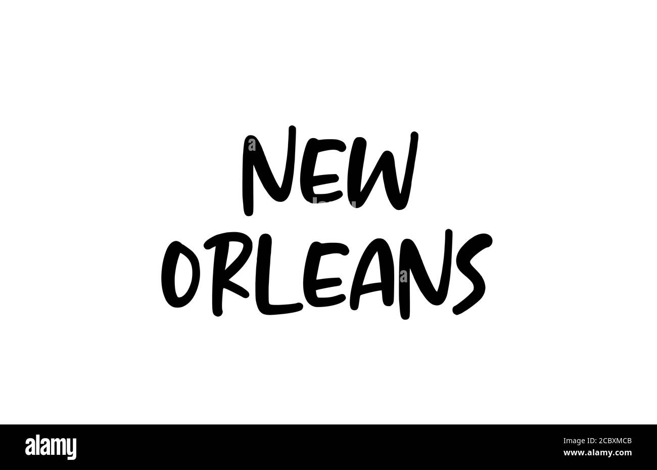 New Orleans city handwritten typography text word hand lettering ...