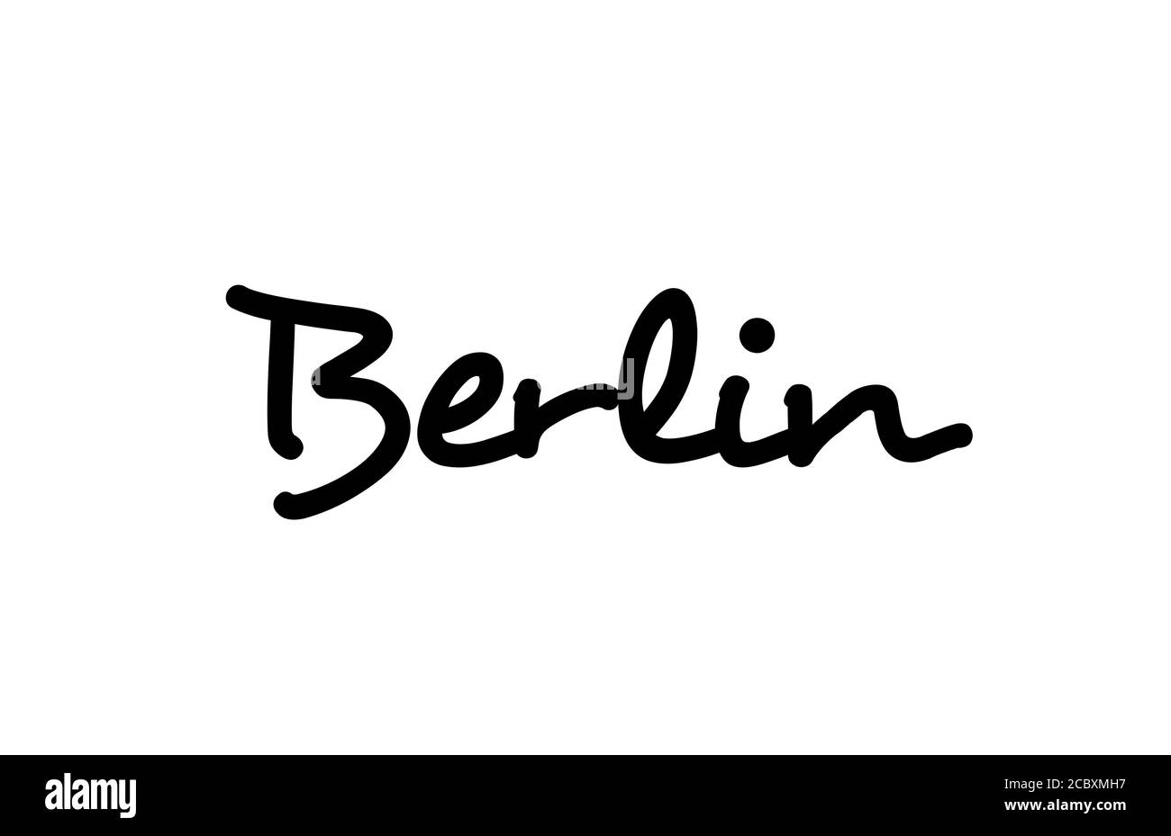 Berlin city handwritten text word hand lettering. Calligraphy text ...