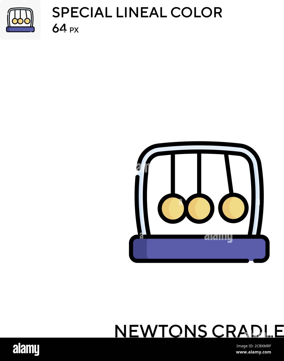 Newtons cradle Special lineal color vector icon. Newtons cradle icons for your business project ...