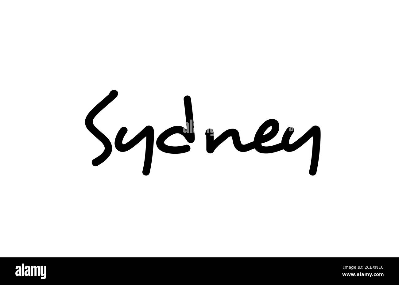 Sydney city handwritten text word hand lettering. Calligraphy text ...