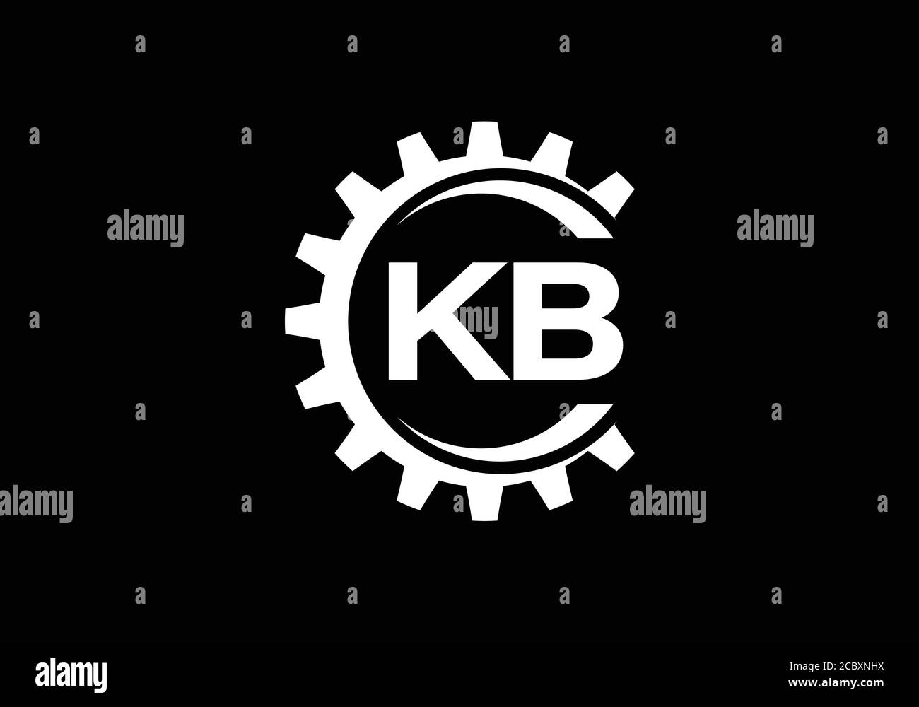 Initial Monogram Letter K B Logo Design Vector Template. K B Letter ...