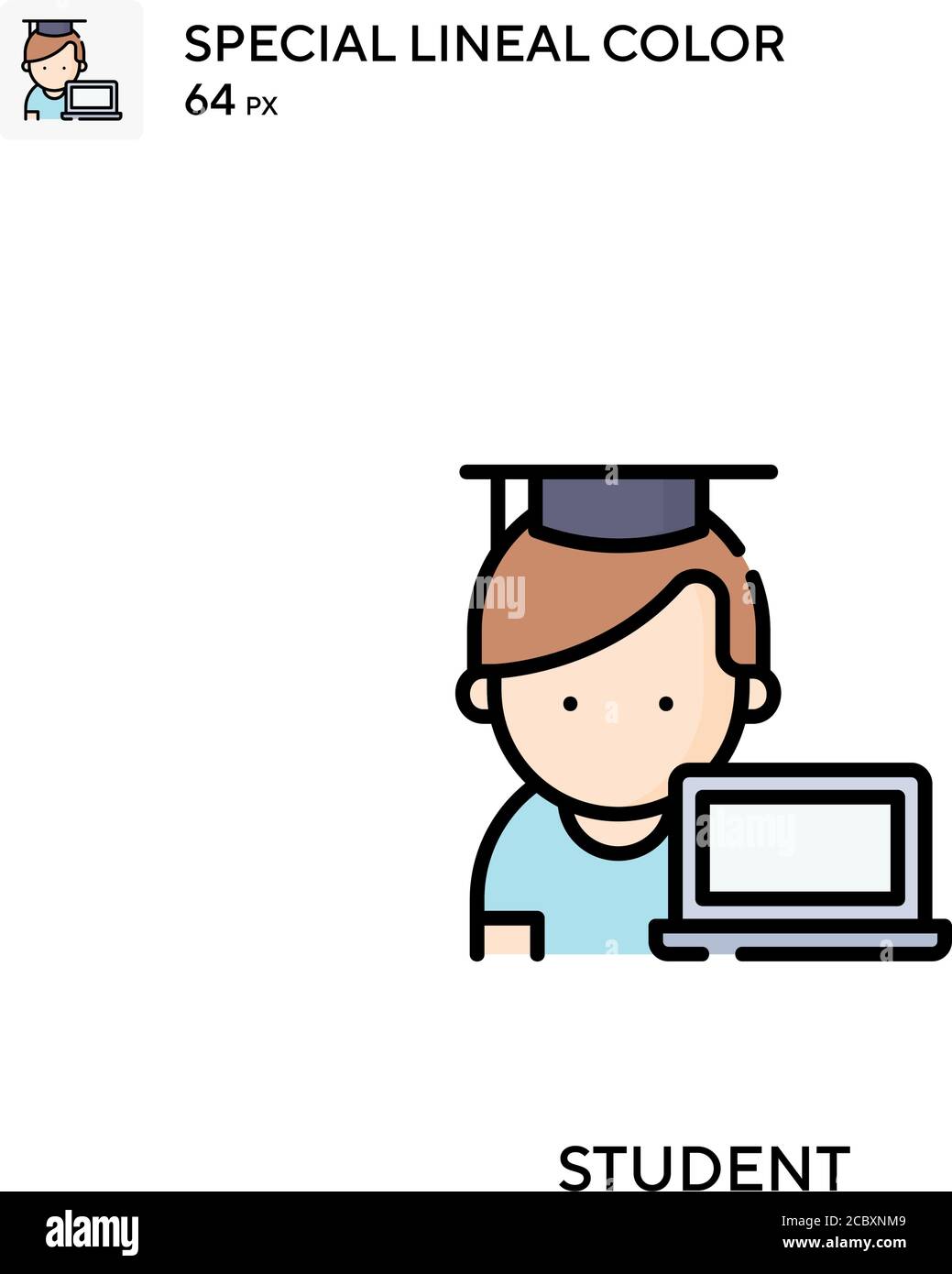 Student Special lineal color vector icon. Student icons for your ...