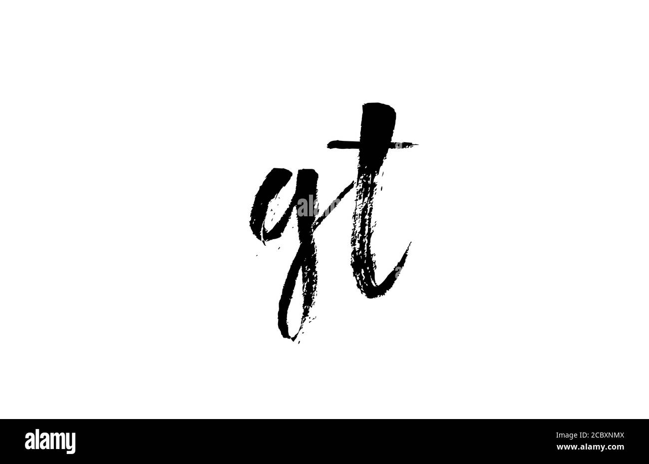 GT G T alphabet letter logo icon combination. Grunge handwritten ...