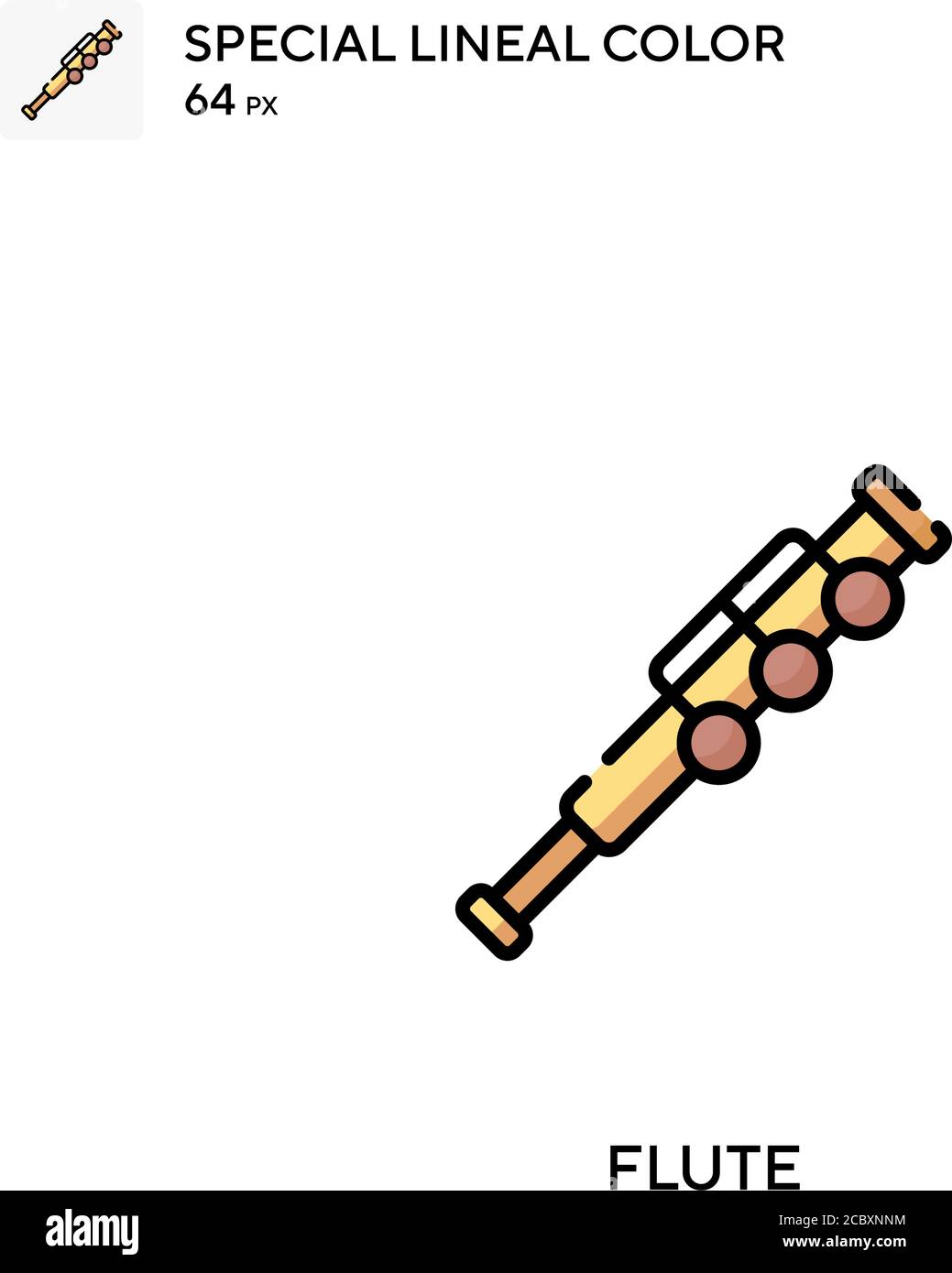 Flute Special lineal color vector icon. Flute icons for your business ...