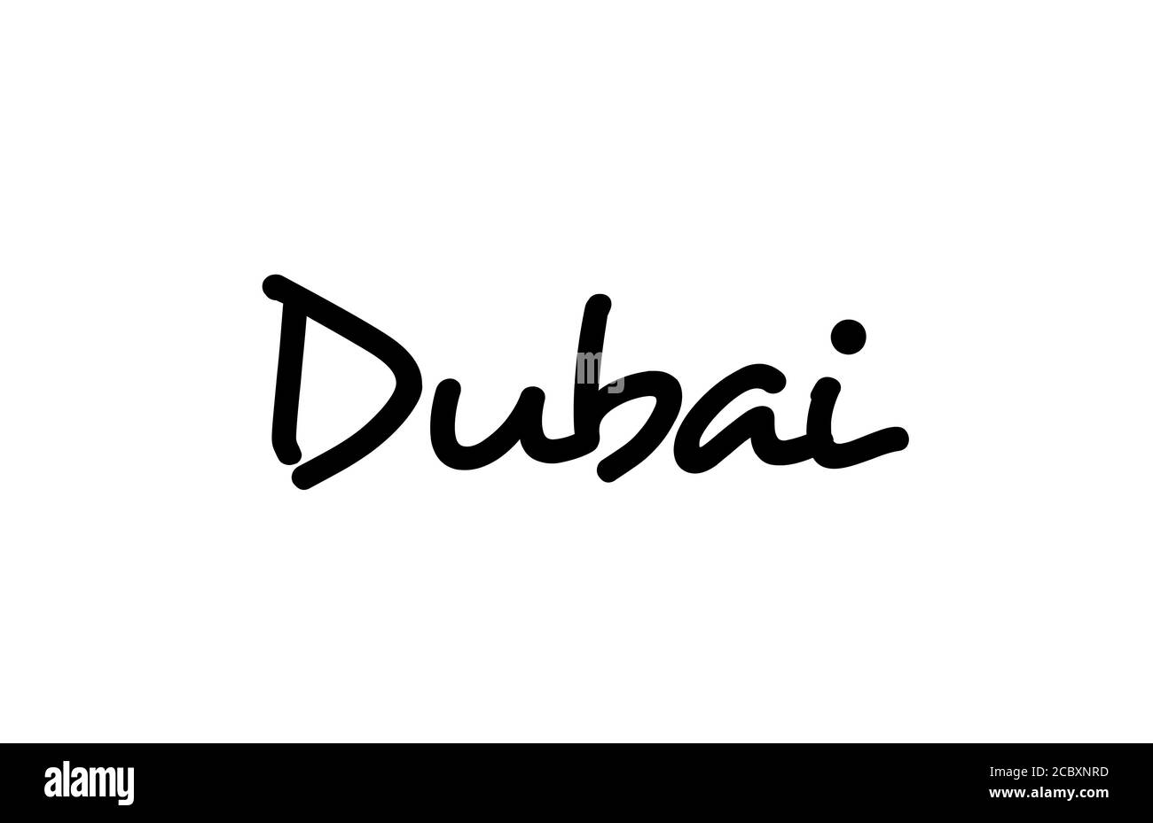 Dubai city handwritten text word hand lettering. Calligraphy text ...