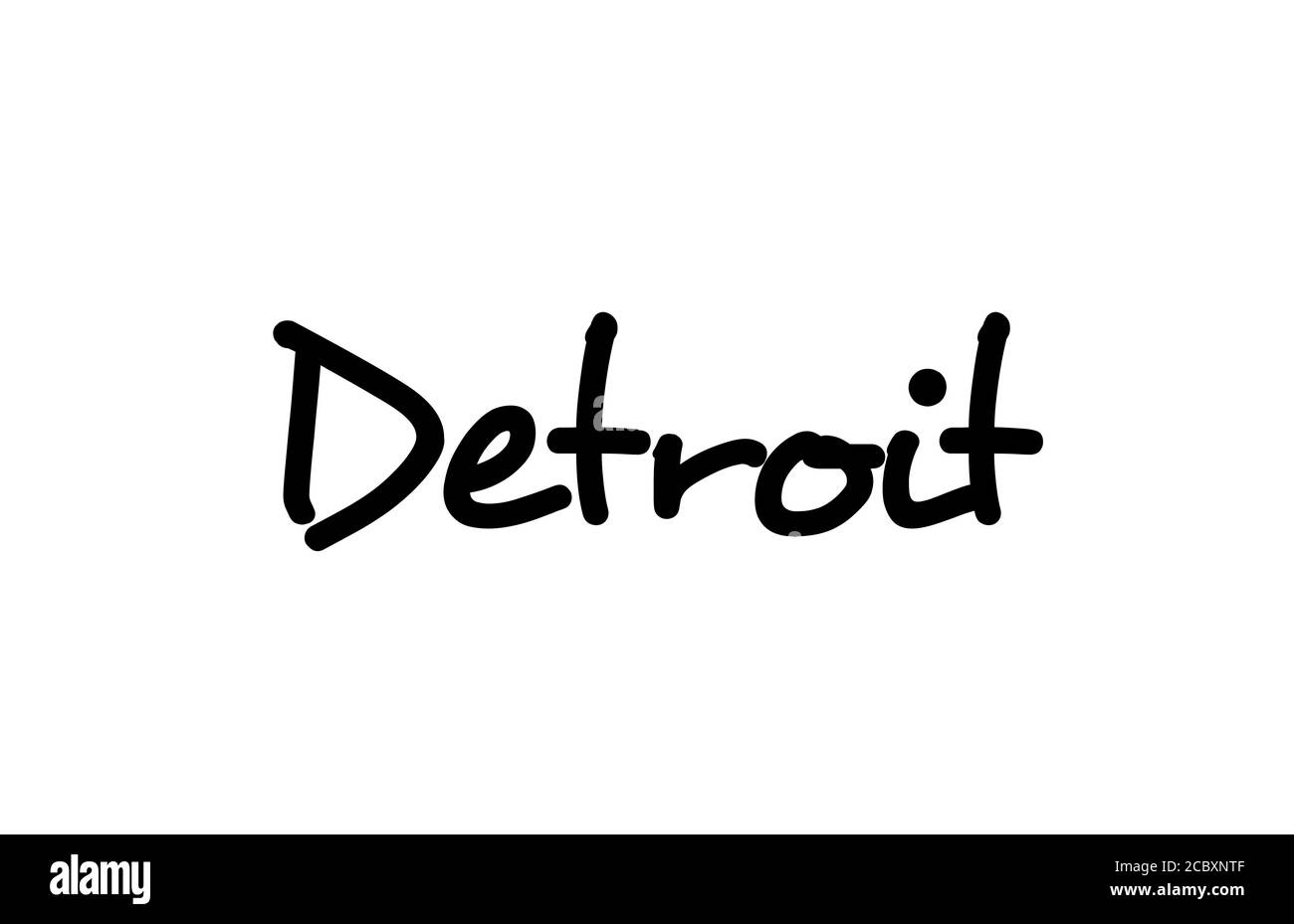 Detroit city handwritten text word hand lettering. Calligraphy text ...
