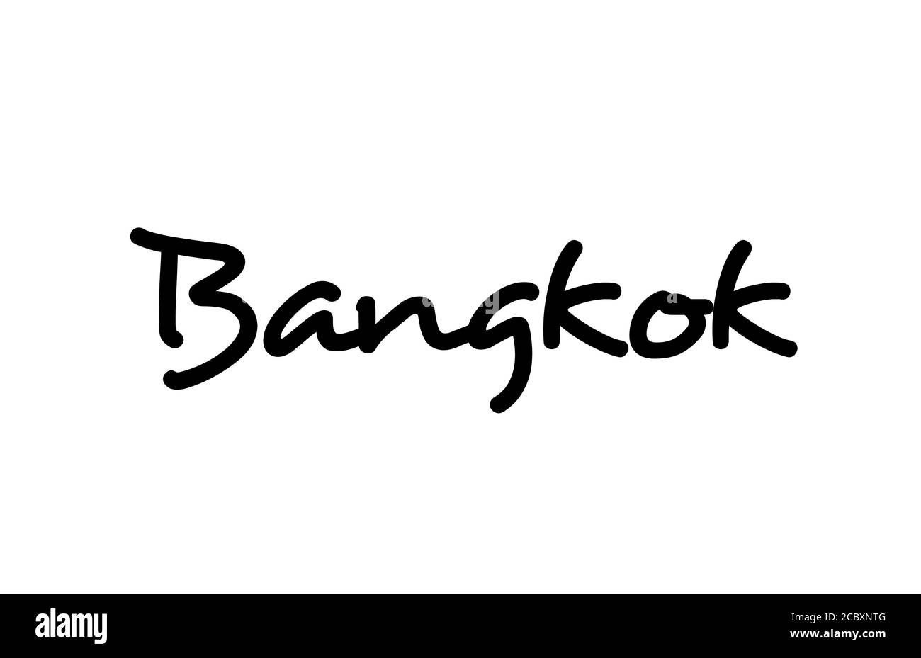 Bangkok city handwritten text word hand lettering. Calligraphy text ...