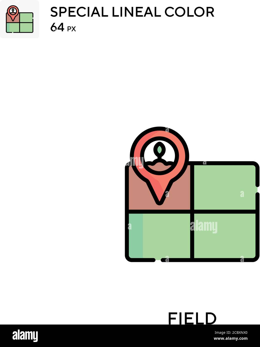 Field Special lineal color vector icon. Field icons for your business ...