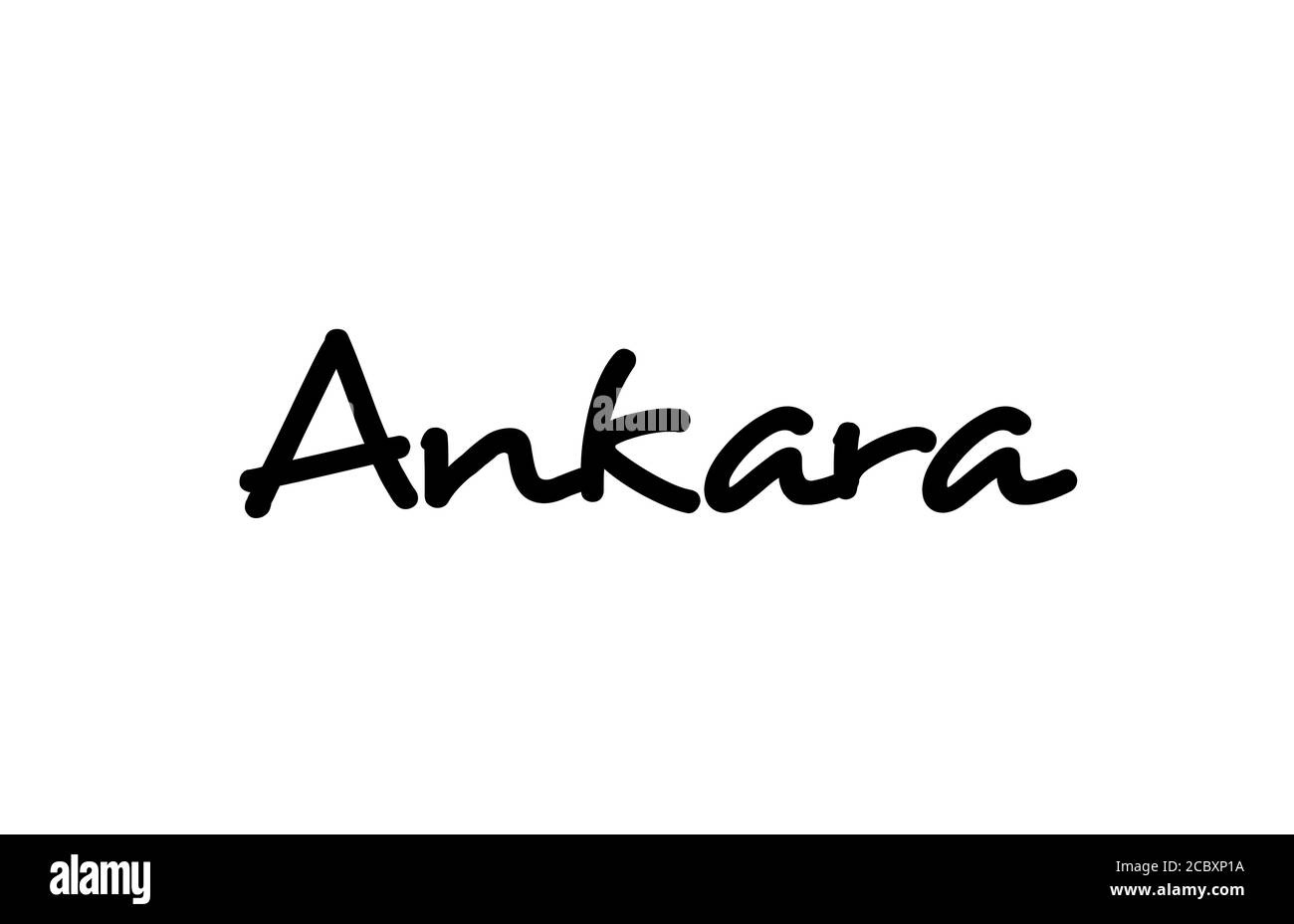 Ankara city handwritten text word hand lettering. Calligraphy text ...