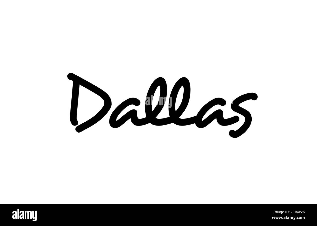Dallas city handwritten text word hand lettering. Calligraphy text ...