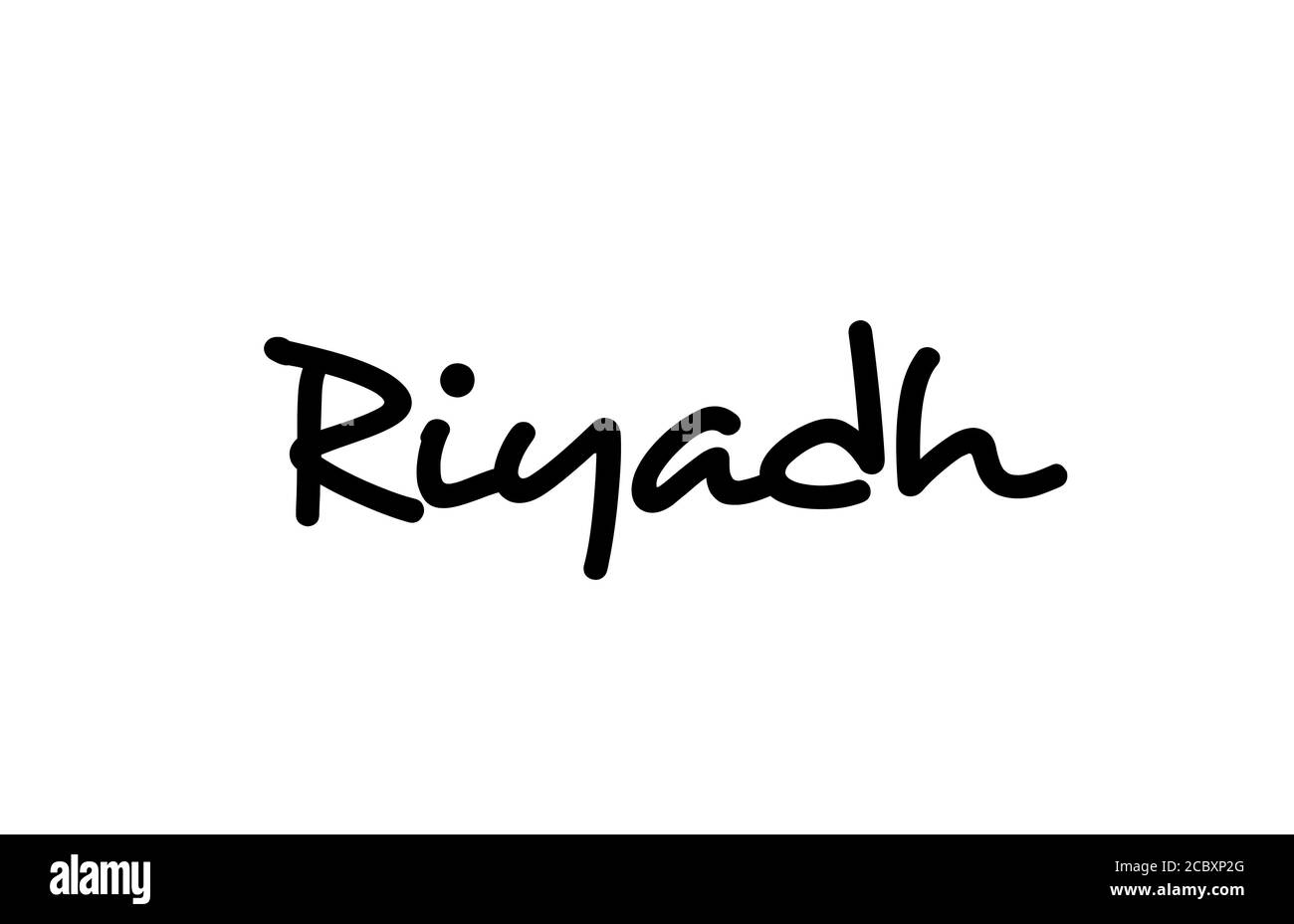 Riyadh city handwritten text word hand lettering. Calligraphy text ...
