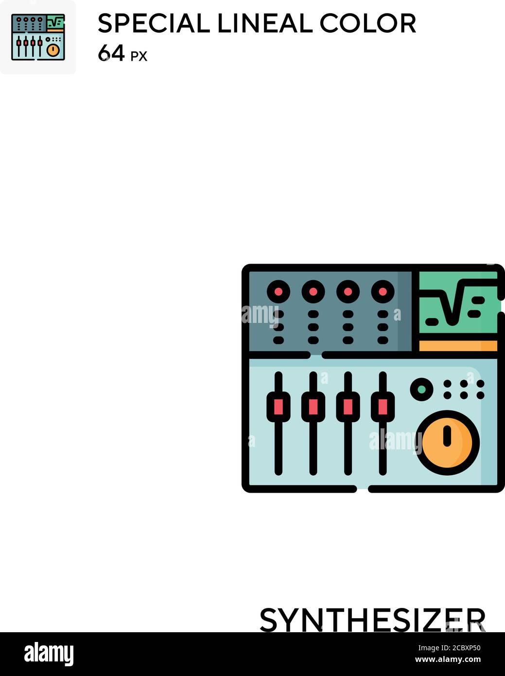 Synthesizer Special lineal color vector icon. Synthesizer icons for ...