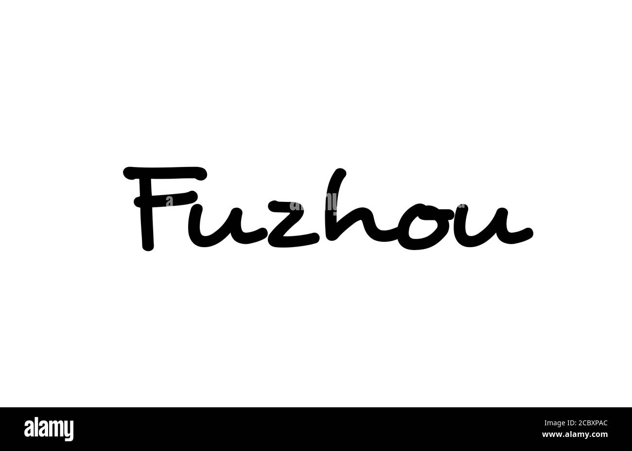 Fuzhou city handwritten text word hand lettering. Calligraphy text ...