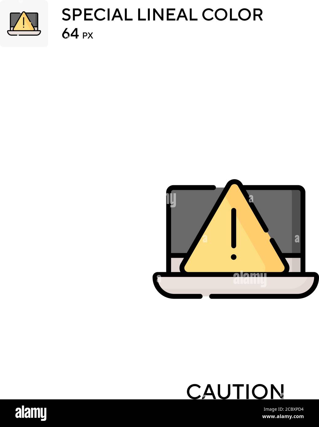 Caution Special lineal color vector icon. Caution icons for your ...