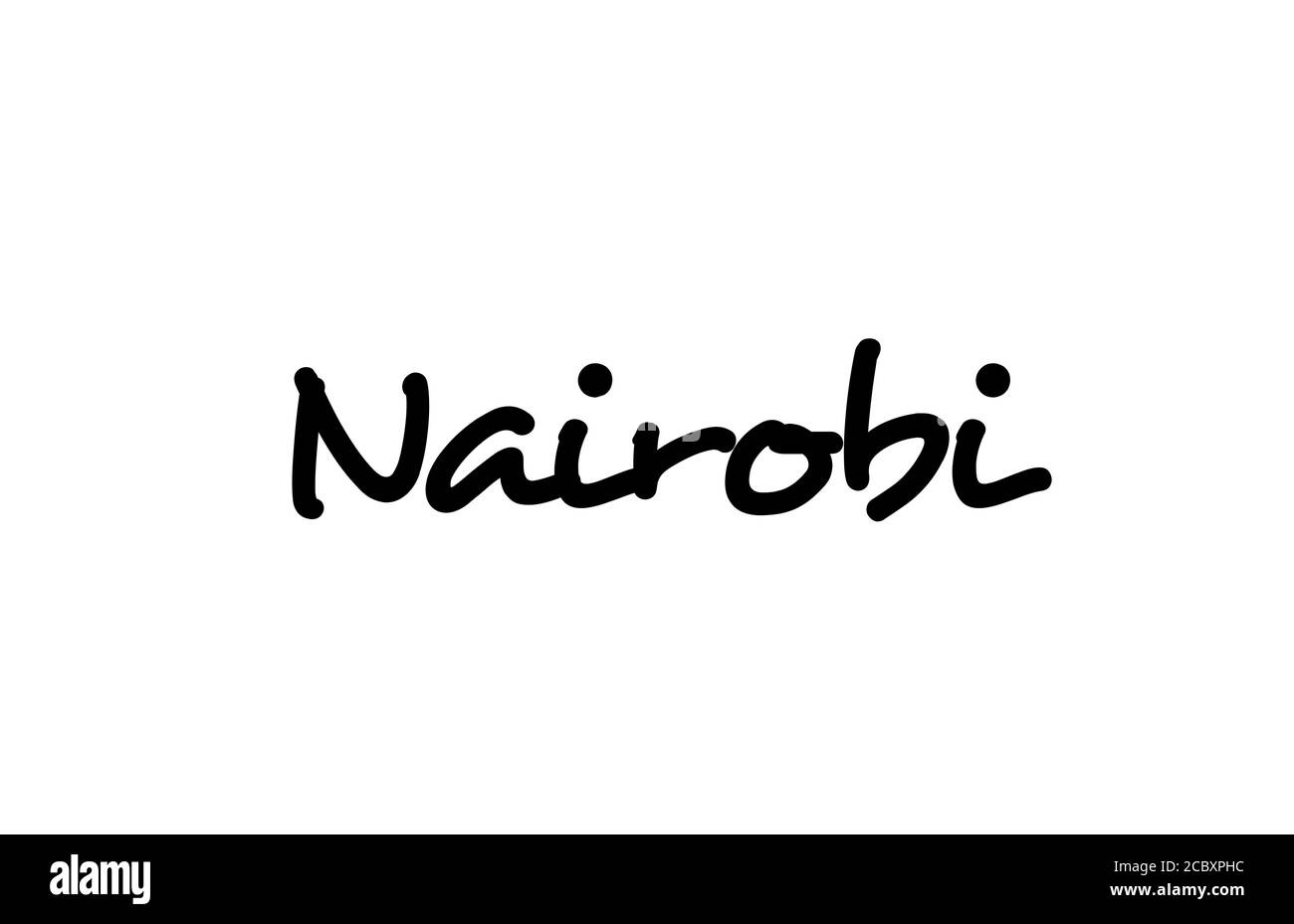 Nairobi city handwritten text word hand lettering. Calligraphy text ...