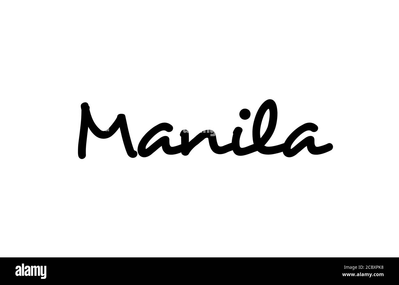Manila city handwritten text word hand lettering. Calligraphy text ...