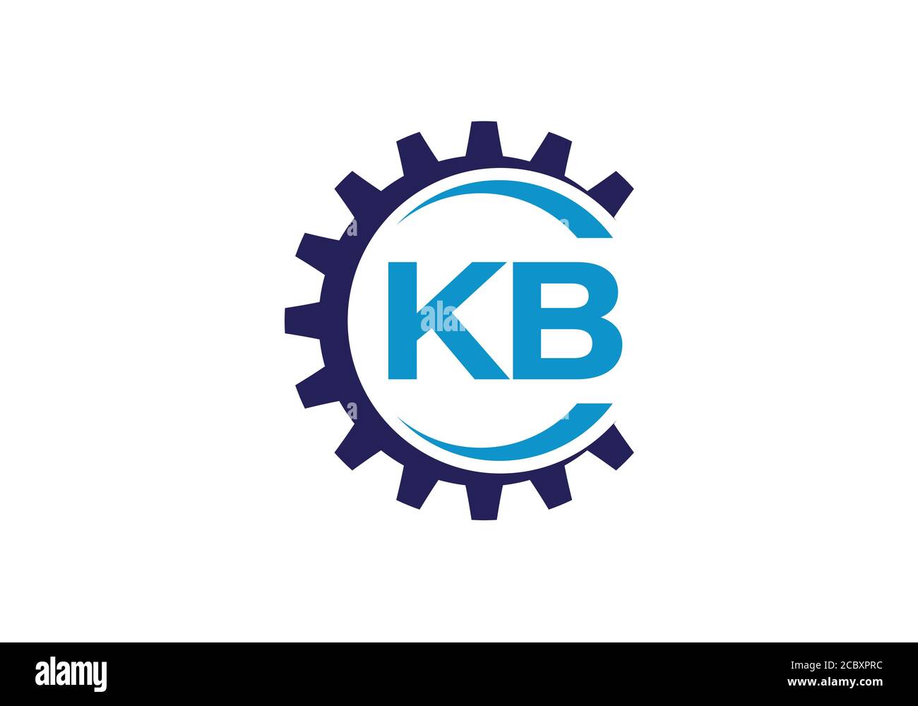 Initial Monogram Letter K B Logo Design Vector Template. K B Letter ...
