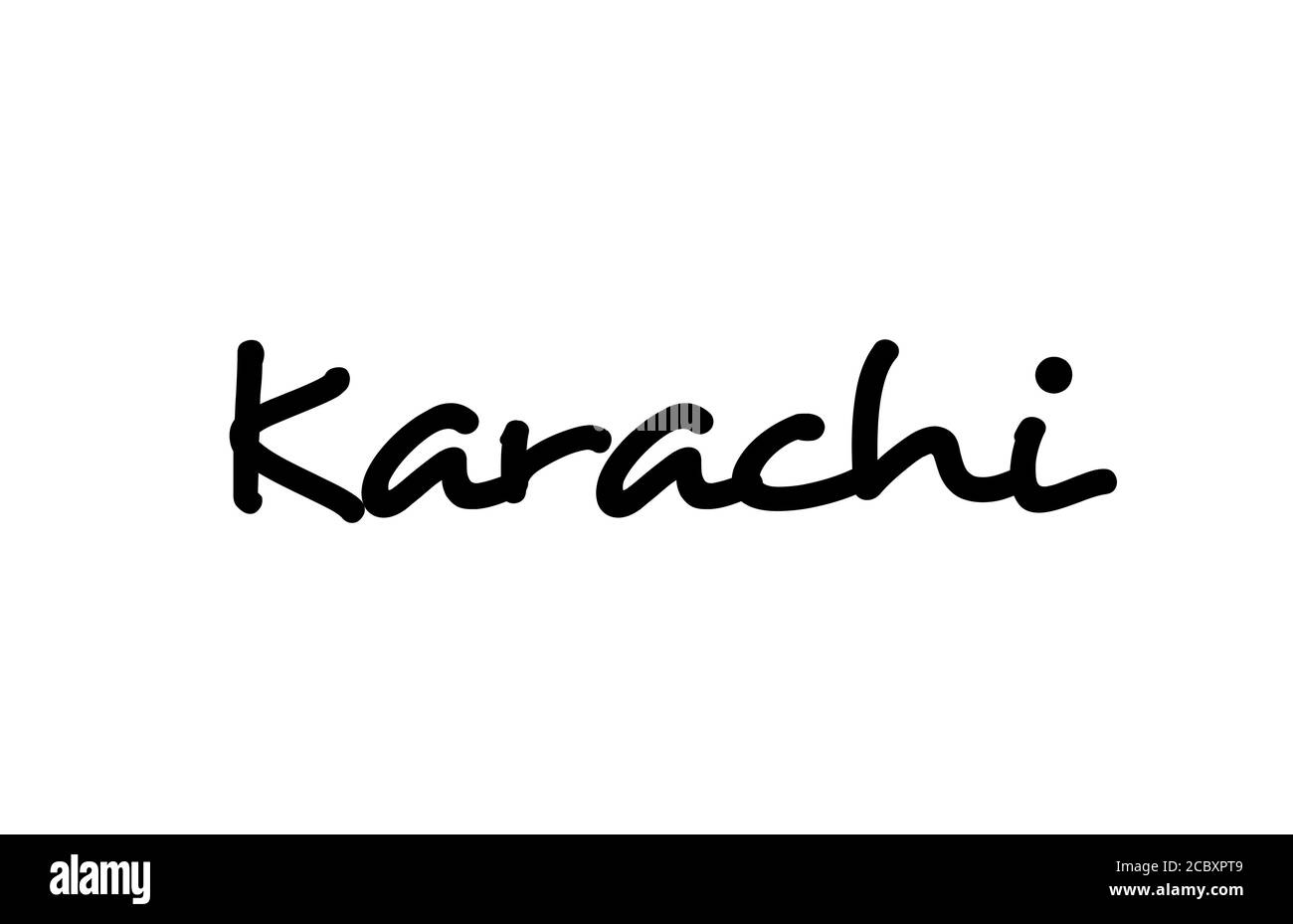 Karachi city handwritten text word hand lettering. Calligraphy text ...