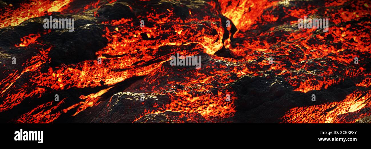 lava flow, magma river close up, molten rock landscape Stock Photo - Alamy