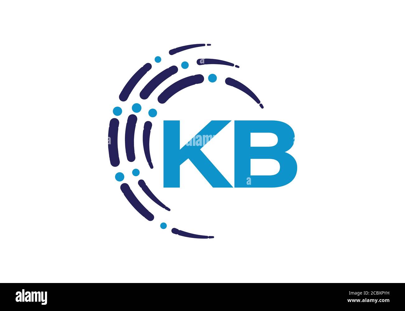 Initial Monogram Letter K B Logo Design Vector Template. K B Letter ...