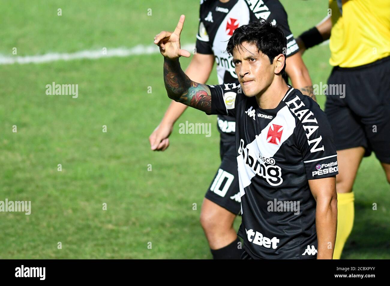Rio De Janeiro, Brazil. 16th Aug, 2020. German Cano celebrates goal ...