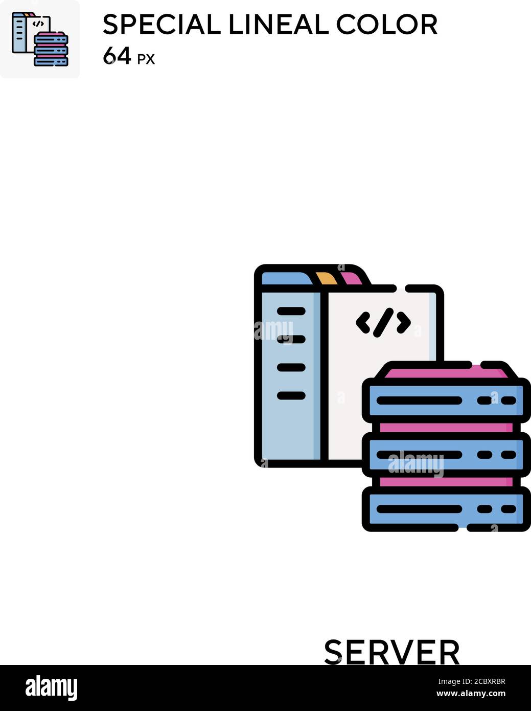 Server Special lineal color vector icon. Server icons for your business ...