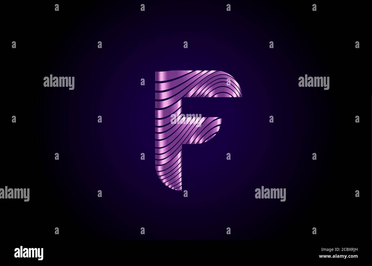 F yellow alphabet letter logo icon for company. Metallic gold line ...