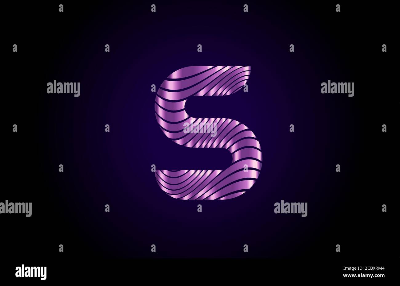 S yellow alphabet letter logo icon for company. Metallic gold line ...