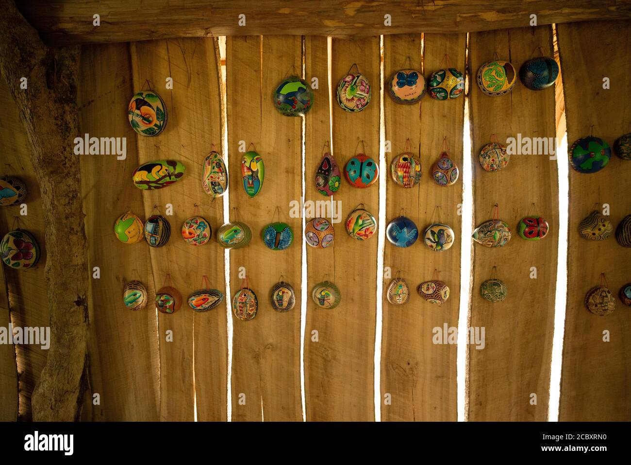 Traditional Maleku art on sale in Tonjibe, Maleku indian reservation ...